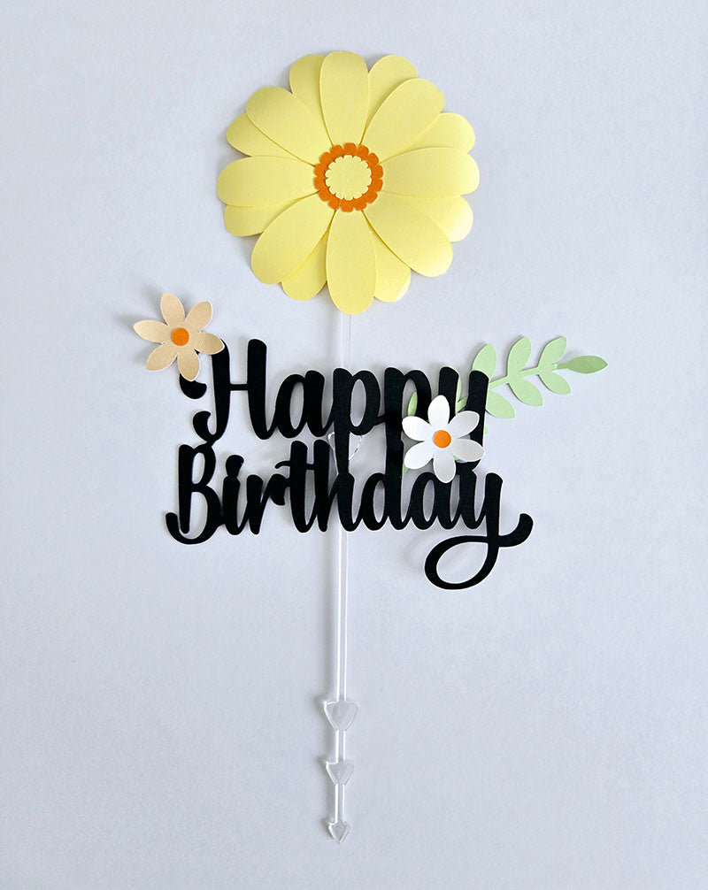 Handmade Birthday Topper – Flower Muse